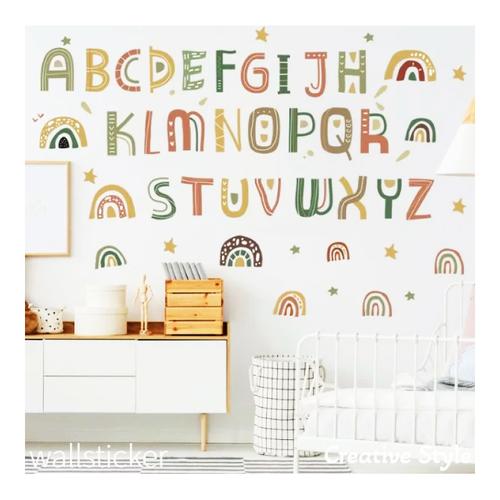 Jual HF2123 AESTHETIC ABJAD 30X90 CUTE KIDS WALLSTICKER STIKER DINDING ...