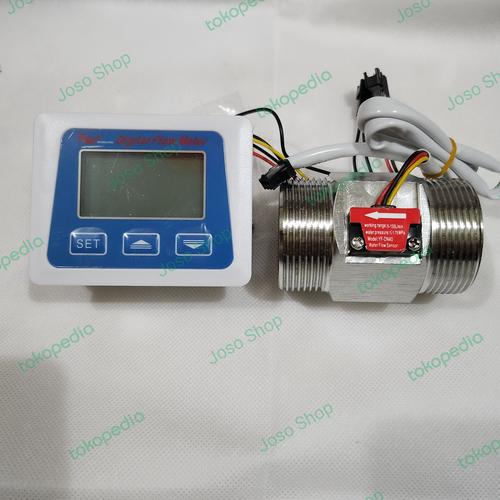 Jual Digital Flow Meter Display With Water Sensor Stainless 1.5 inch ...