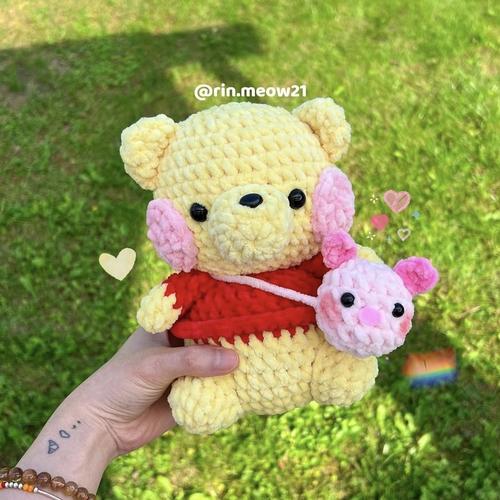 Jual Boneka Rajut Winnie The Pooh Beruang Amigurumi Crochet Bear Doll ...