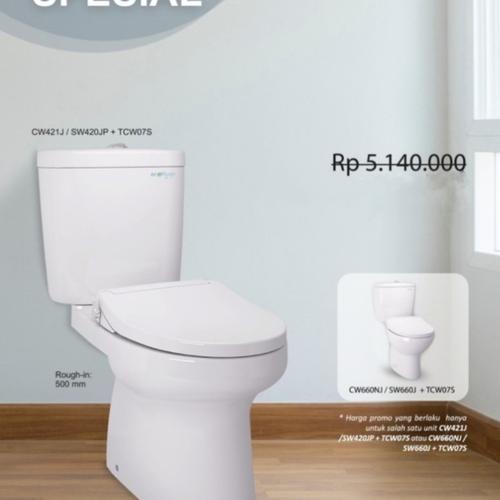 Jual Closet Toto CW 421 J /TCW 07S Tutup Ecowasher/Kloset Duduk CW421J ...