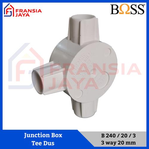 Jual Tee PVC Pipa Conduit Listrik 3 Way Arah 20 mm B 240 / 20 / 3 Boss ...