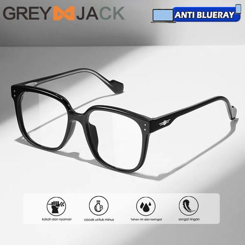 Promo Grey Jack Kacamata Antiradiasi Blueray Model Kotak TR90+Metal ...