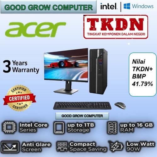 Jual Acer Veriton X PC desktop i5-12400 8GB 512SSD W11 + Monitor TKDN ...