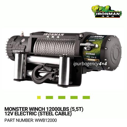 Jual DEREK - IRONMAN 4X4 MONSTER WINCH (5,5T) 12V ELECTRIC - WWB12000 ...