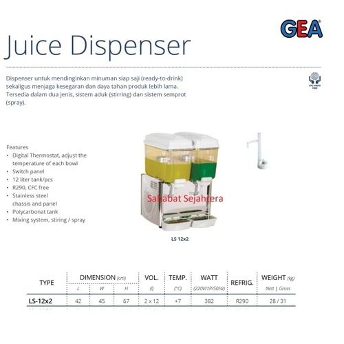 Jual Juice Dispenser GEA LS-12X2 Jus Dispenser - Jakarta Timur - Chitra ...
