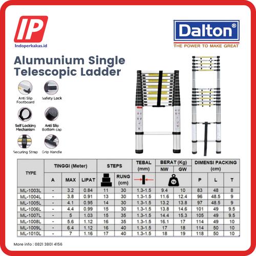 Jual Dalton Alumunium Single Telescopic Ladder (Tangga Telescopic) 7 ...