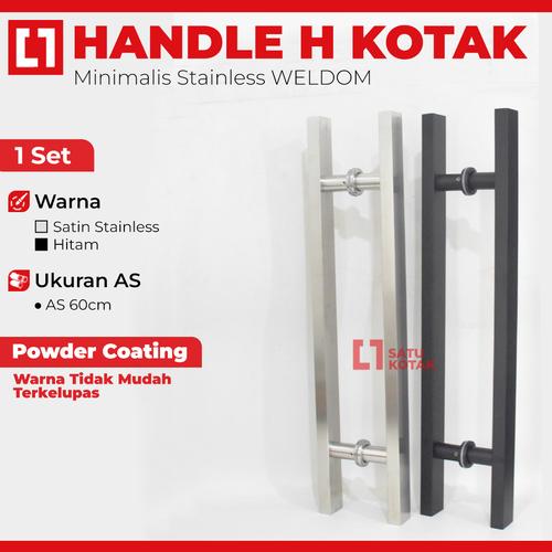 Jual Pull Handle H Kotak Minimalis Pintu Kayu Kaca AS 60cm Stainless ...