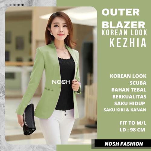 Jual Blazer Kerja Kantor Wanita Kantong Kezia Outer Kantor Oversize NOSH - Putih, M/L - Jakarta ...
