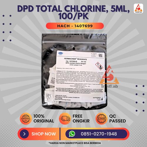 Jual HACH 1407699 DPD Total Chlorine Reagent Powder Pillows, 5 mL, pk ...