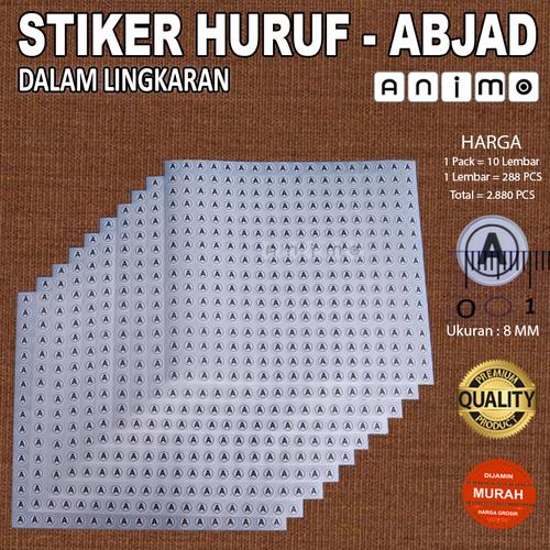 Jual STIKER BULAT HURUF - ABJAD - A, Hitam - Jakarta Utara - ANIMO ...