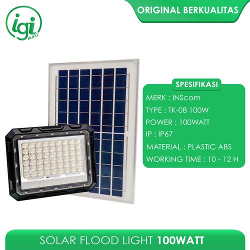 Jual LAMPU SOROT LED 100 WATT PANEL SURYA CELL SOLAR FLOOD LIGHT 100W ...