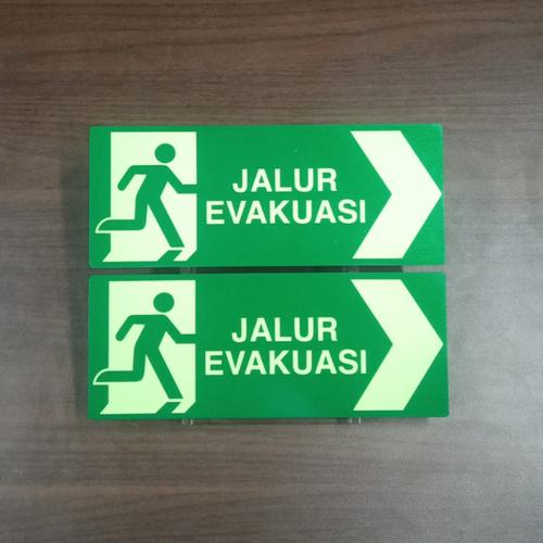 Promo Jalur Evakuasi / Exit Sign (GLOW IN THE DARK) Akrilik - 20 x 8cm ...