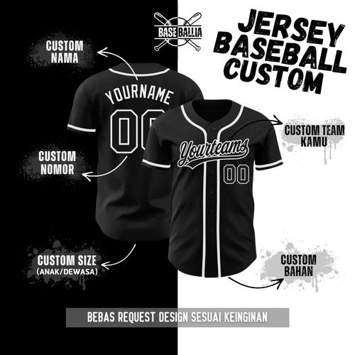 Jual Jersey Baseball Custom Free Desain / Jersey Custom Unisex - XL ...