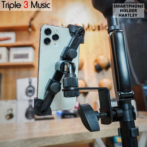 Jual Hartley Smartphone holder jepit stand mic 5-6.5 inch - Kota ...