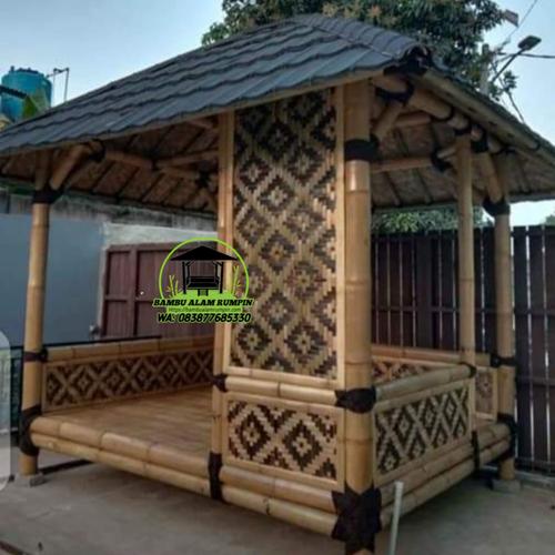 Jual GAZEBO BAMBU ATAP GENTENG METAL - Kota Depok - BAMBU ALAM RUMPIN ...