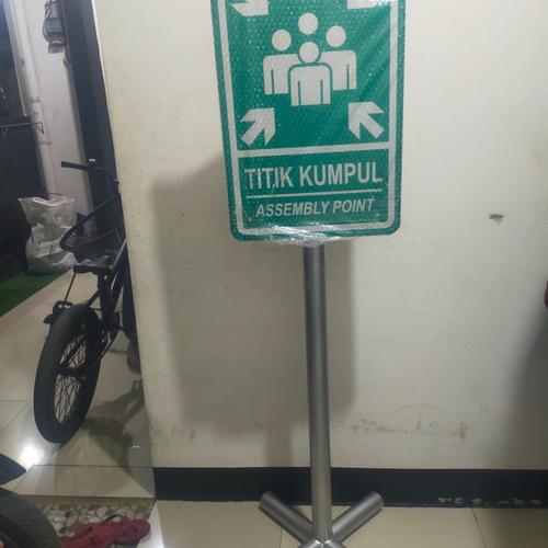 Jual RAMBU TITIK KUMPUL ASSEMBLY POINT + TIANG 2" 1,5 METER PORTABLE ...