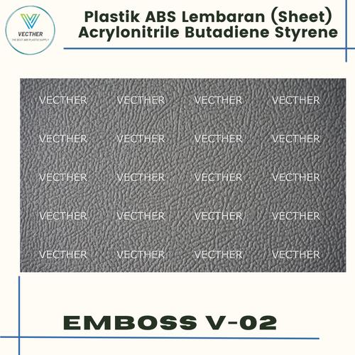 Jual Plastik ABS Lembaran / ABS Plastic Sheet / 2.0 mm / V-02 (Kulit Jeruk) - Abu Tua, 100 cm x ...