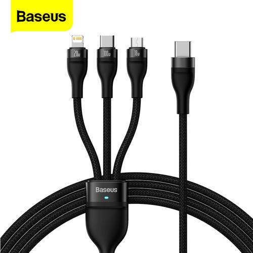Jual Baseus Kabel Type C 3 in 1 Fast Charging 100W Type C Lightning ...