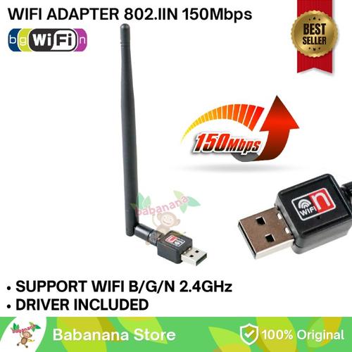 Jual USB 802.11N ADAPTER WIFI WIRELESS 150Mbps WITH ANTENNA DONGLE 2.0 - Jakarta Utara ...