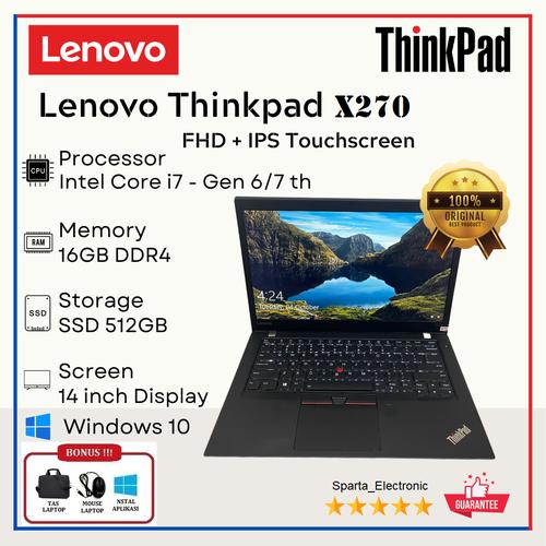 Jual PROMO Laptop Lenovo Thinkpad X270 CORE i7 Gen 7 Ram 16GB SSD 512GB - X270 I5 6TH, 8GB/180GB ...