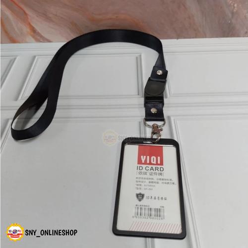 Jual Tempat ID Card Holder Alumunium Name Tag Kartu ID + Tali Lanyard ...