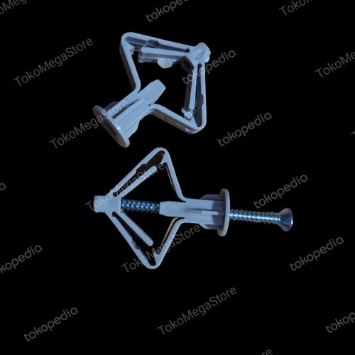 Jual NYLON TOGGLE ABU ABU FIXER FISHER GYPSUM FISER GIPSUM ANCHOR SKRUP ...