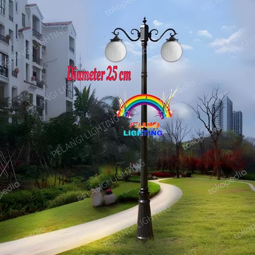 Jual Lampu Taman Outdoor Tiang Klasik 2 Cabang 248/D25 Tinggi 2 - 3 ...