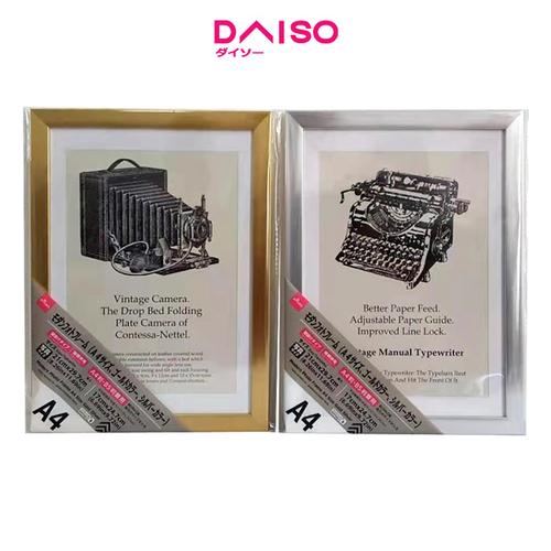 Jual Daiso Modern Photo Frame A4 Size Gold Silver - gold - Kota Bandung ...