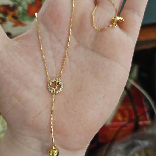 Jual Kalung koye rantai italy bulat ring bunga emas asli gold 700 70% ...