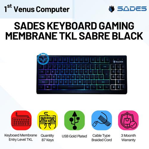Jual SADES KEYBOARD GAMING MEMBRANE TKL SABRE / KEYBOARD GAMING SADES ...