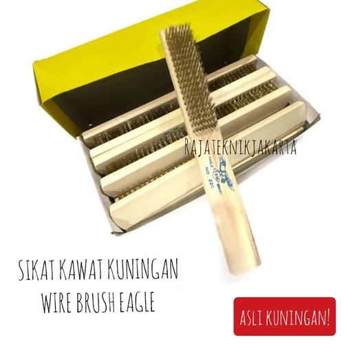 Jual Sikat Kawat Kuningan / Wire Brush Halus 8 Baris EAGLE ORIGINAL ...