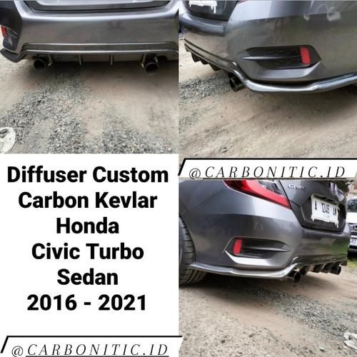 Jual Diffuser Model Custom Honda Civic Turbo Sedan 2016 - 21 Carbon ...