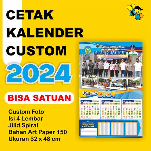 Jual Cetak Kalender 2024 BISA SATUAN Kalender Dinding Custom Foto ...