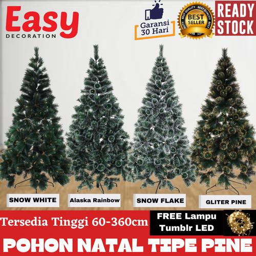 Jual Pohon Natal Ukuran 2 Meter 2.1m 210cm 7 ft 7ft Snow White Pine ...