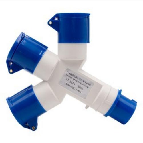 Jual FORT Industrial Plug Socket 3 Cabang 3 Pin 16A 3 Way CEE-1013 IP44 ...