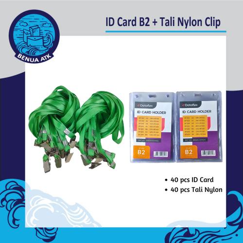Promo Bundling ID Card B2 + Tali Nylon Clip Besi [NYL] - Kuning - Kota ...