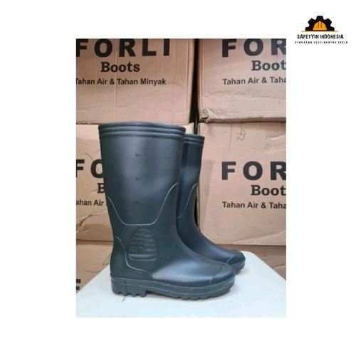 Jual sepatu boot karet tahan air merk for li warna hijau doff tinggi ...