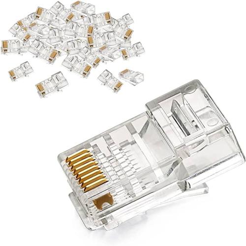 Jual Conector Rj45 Cat5 Jack Konektor RJ45 Kepala Kabel UTP LAN RJ45 ...