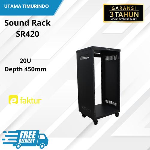 Jual Rack Audio Sound System 20U Depth 450mm SR420 INDORACK Rak Audio ...