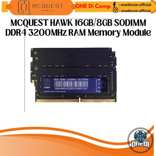 Jual MCQUEST HAWK 16GB/8GB SODIMM DDR4 3200MHz RAM Memory Module - 4GB ...