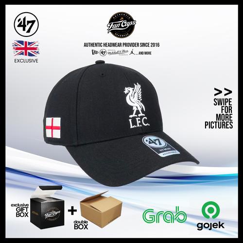 Jual [ORIGINAL] Liverpool FC England Flag Black MVP Cap | Topi 47 ...