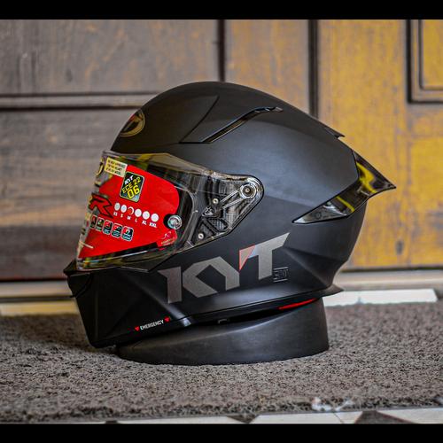 Jual KYT R2R Plain Matt Black Helm Black Doff Double Visor - M - Kab ...