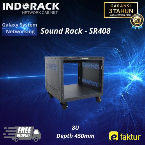 Jual Rack Audio 8U Depth 450mm Rack Sound System Mixer SR408 INDORACK ...