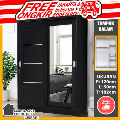 Jual Lemari Sliding + Cermin Premier Series - FULL PAN MARMER, berikut ...