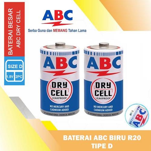 Jual Baterai / Battery / Batre ABC Biru size D R20S 1.5V (isi 2 pcs ...