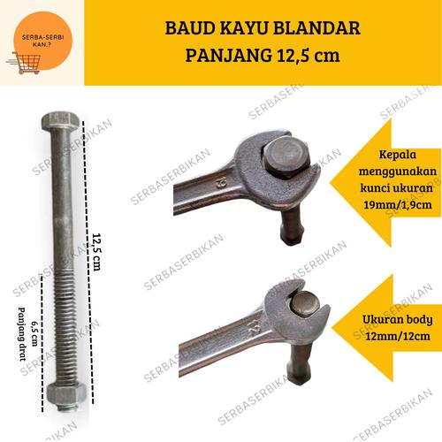 Jual BAUD MUR BAJA 19MM PANJANG 12,5CM | BAUT BLANDAR KAYU - Kota Tegal ...