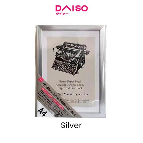 Jual Daiso Modern Photo Frame A4 Size Gold Silver - Silver - Kab ...