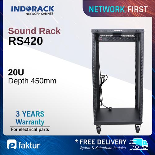 Jual SR420 Indorack Sound System Rack 20U Depth 450mm Audio Equipment ...