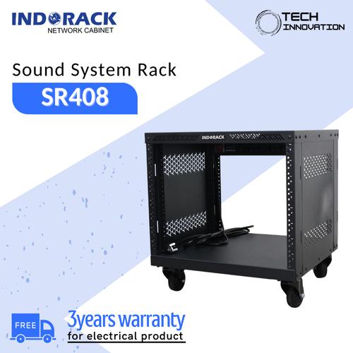 Jual INDORACK Audio Rack 8U Depth 450mm Sound System Rack Audio Rak ...