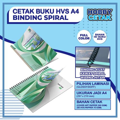 Jual Cetak Buku majalah Katalog Ukuran A4 Bahan isi HVS Binding Spiral ...